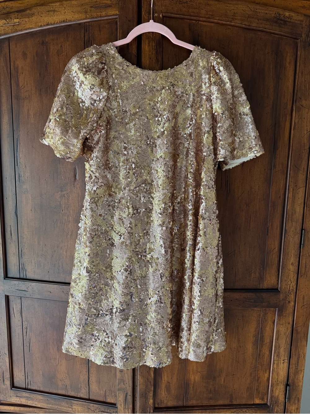 Sezane | Dresses | Sezane Editions Elaine Champagne Shimmer Sequin Mini ...